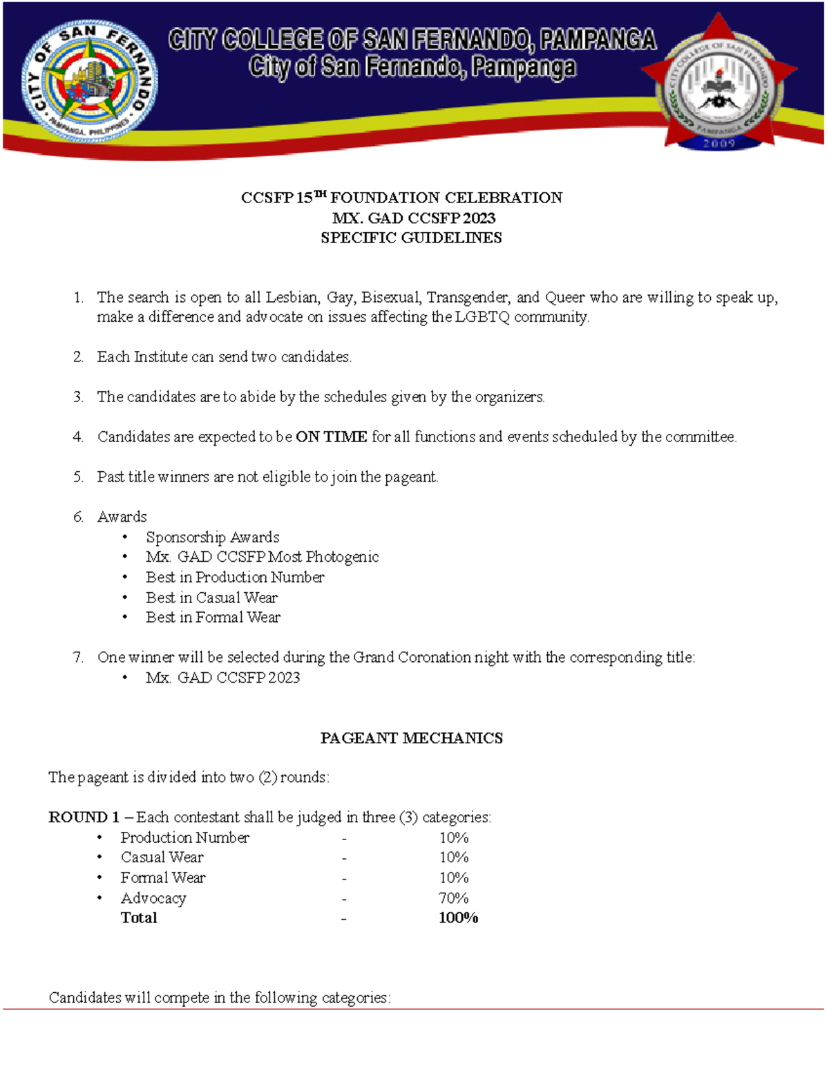 Marketing research - CCSFP 15TH FOUNDATION CELEBRATION MX. GAD CCSFP ...