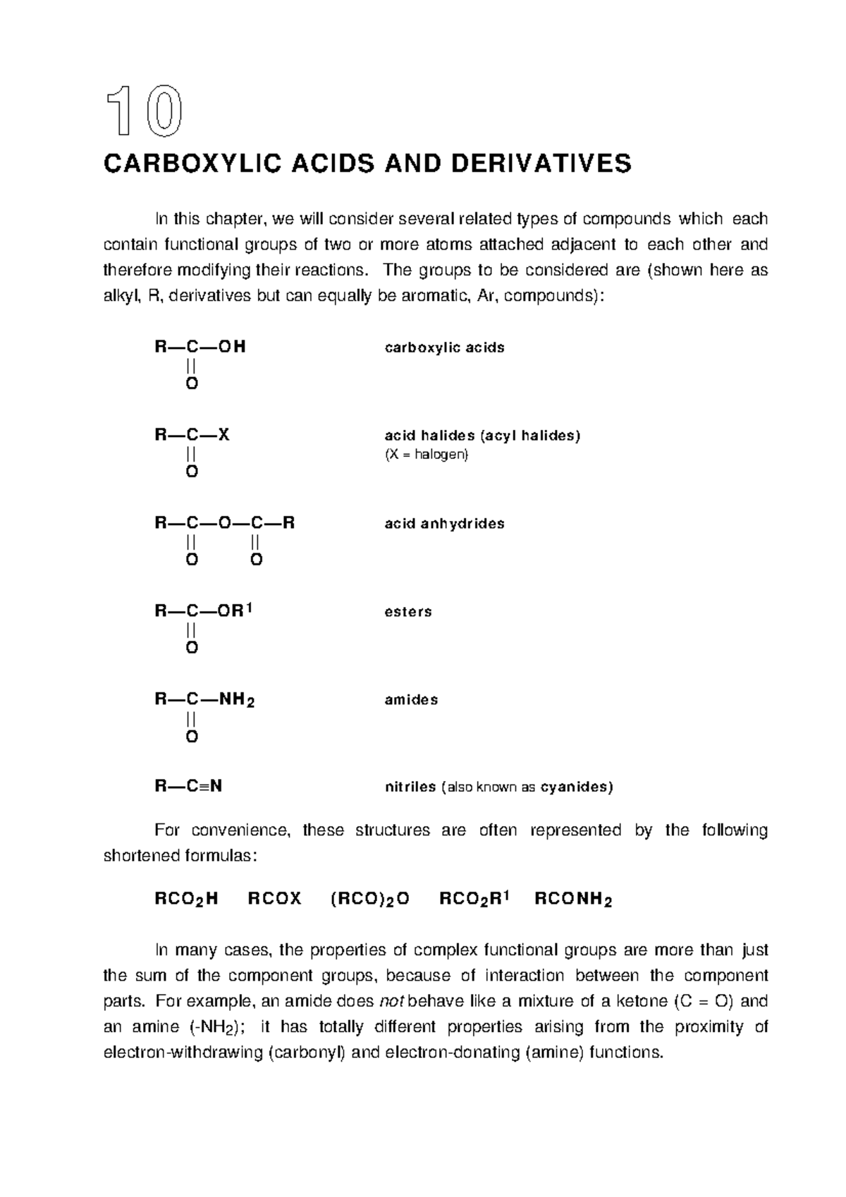 Chapter 10 Carboxylic Acids and Derivatives CHE1APL - 10 CARBOXYLIC ...