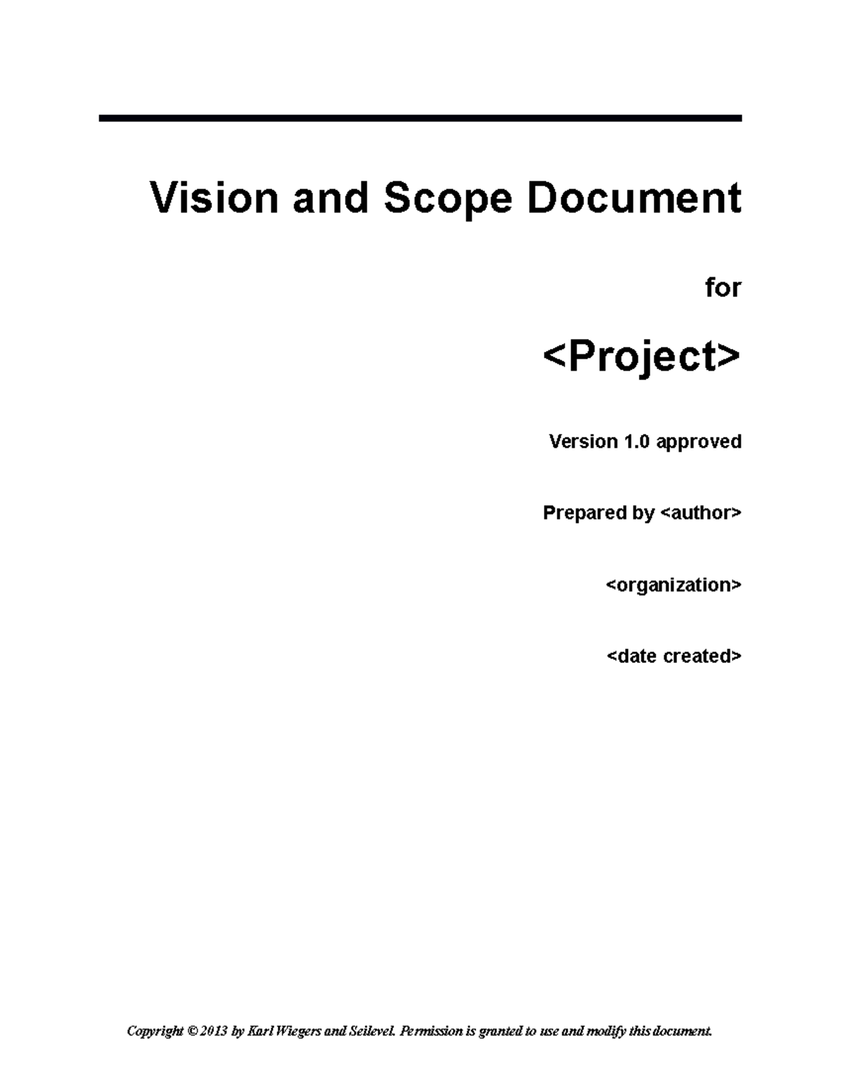 Vision and Scope Template - Vision and Scope Document for Version 1 ...