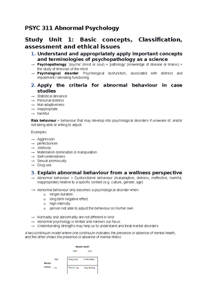 Study Units 1-6 Summary Study Notes - Study Unit 1 BASIC CONCEPTS ...