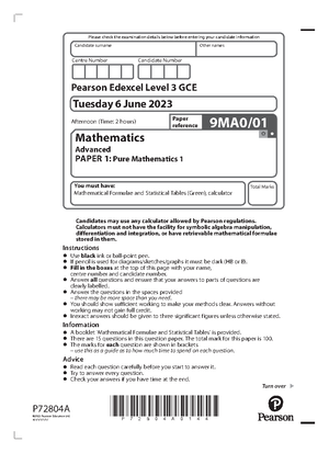 2306 8MA0-01 AS Pure Mathematics June 2023 Shadow Paper (pdf) - June ...