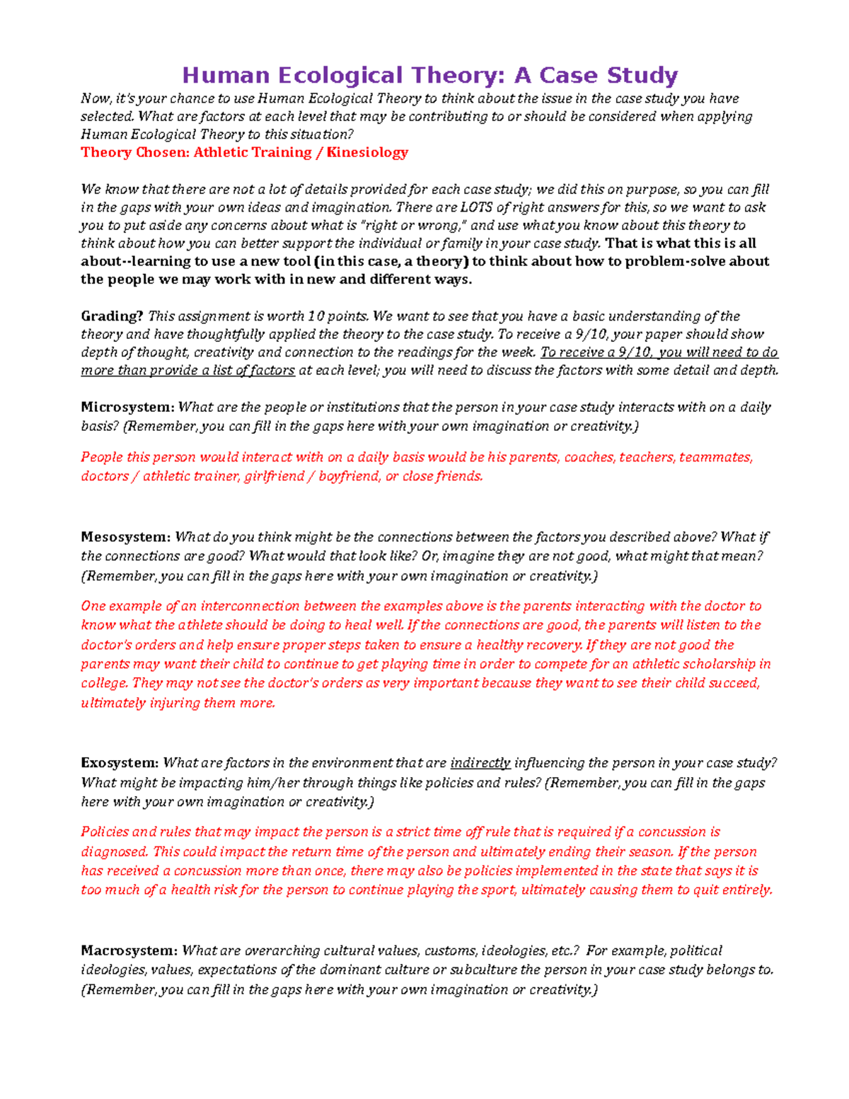 Human Ecological Theory Case Study-1 - Human Ecological Theory: A Case ...