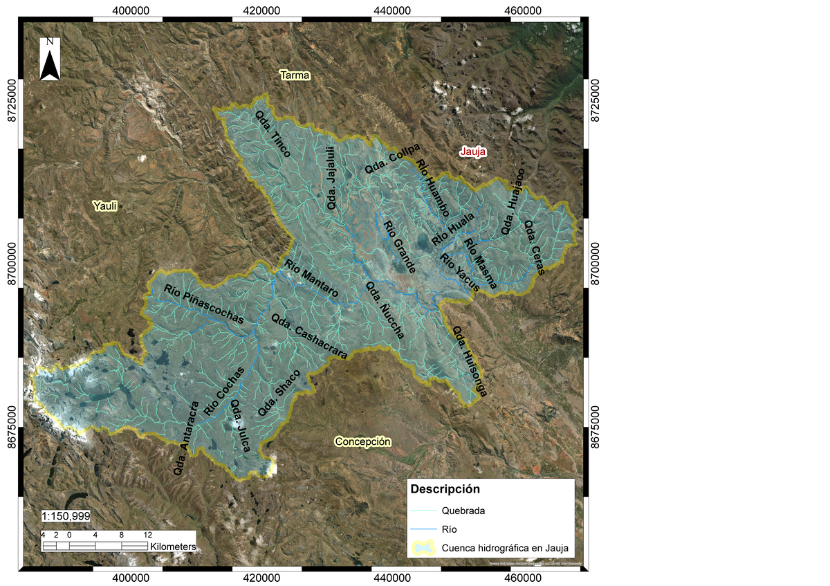 Cuenca de jauja y mapa departamental - Río Mantaro Río Cochas RÍo ...