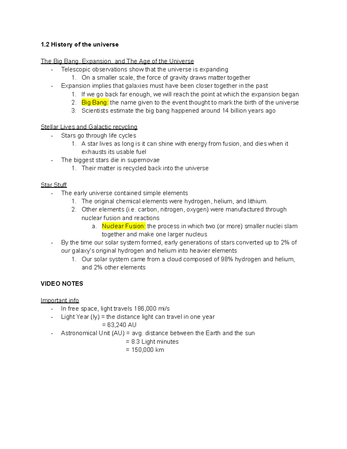 Ch.1, 1 - Ch. 1, 1.2 notes, Taught by Susan Holtz - 1 History of the ...