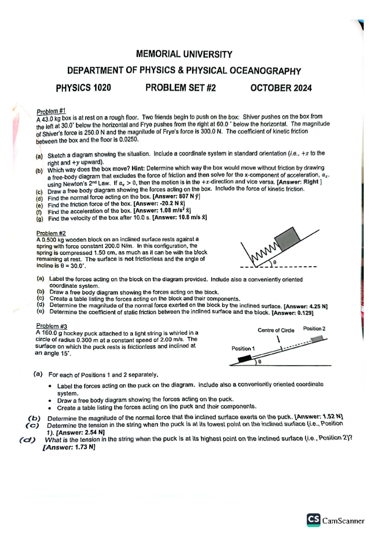 Physics - MEMORIAL UNIVERSITY DEPARTMENT OF PHYSICS PHYSICAL ...