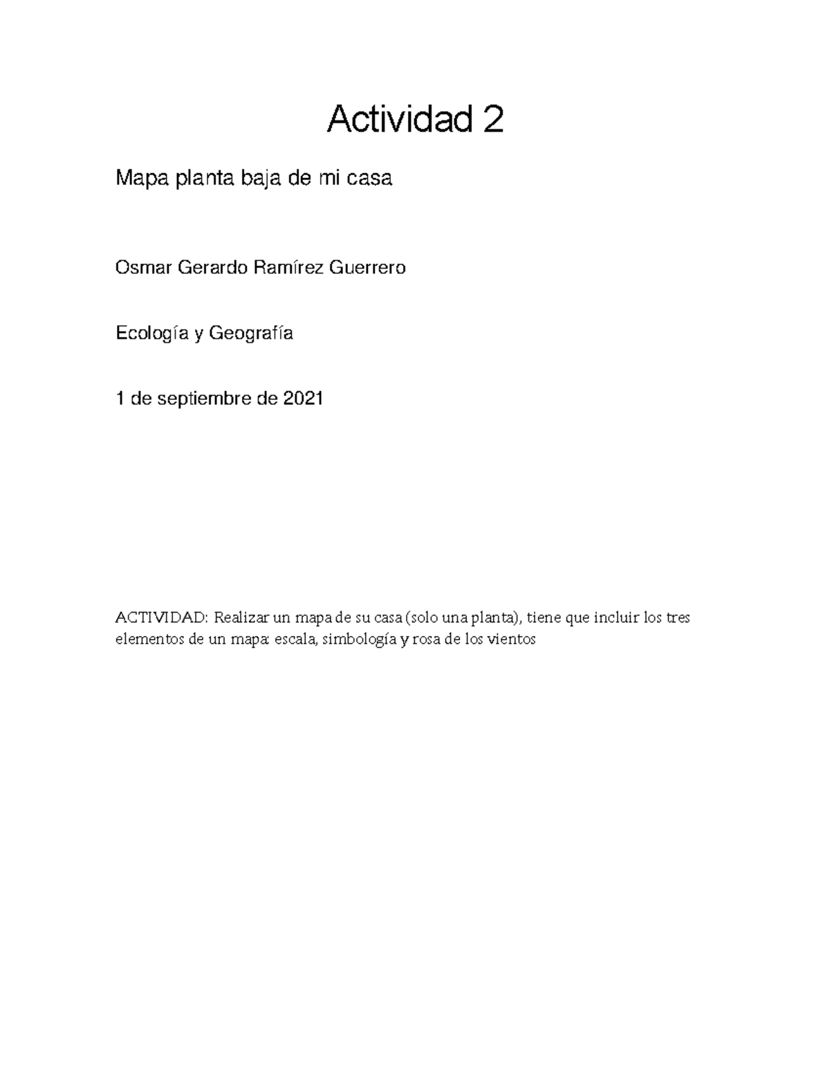 Actividad 2 geo - Importancia de los mapas - Actividad 2 Mapa planta ...