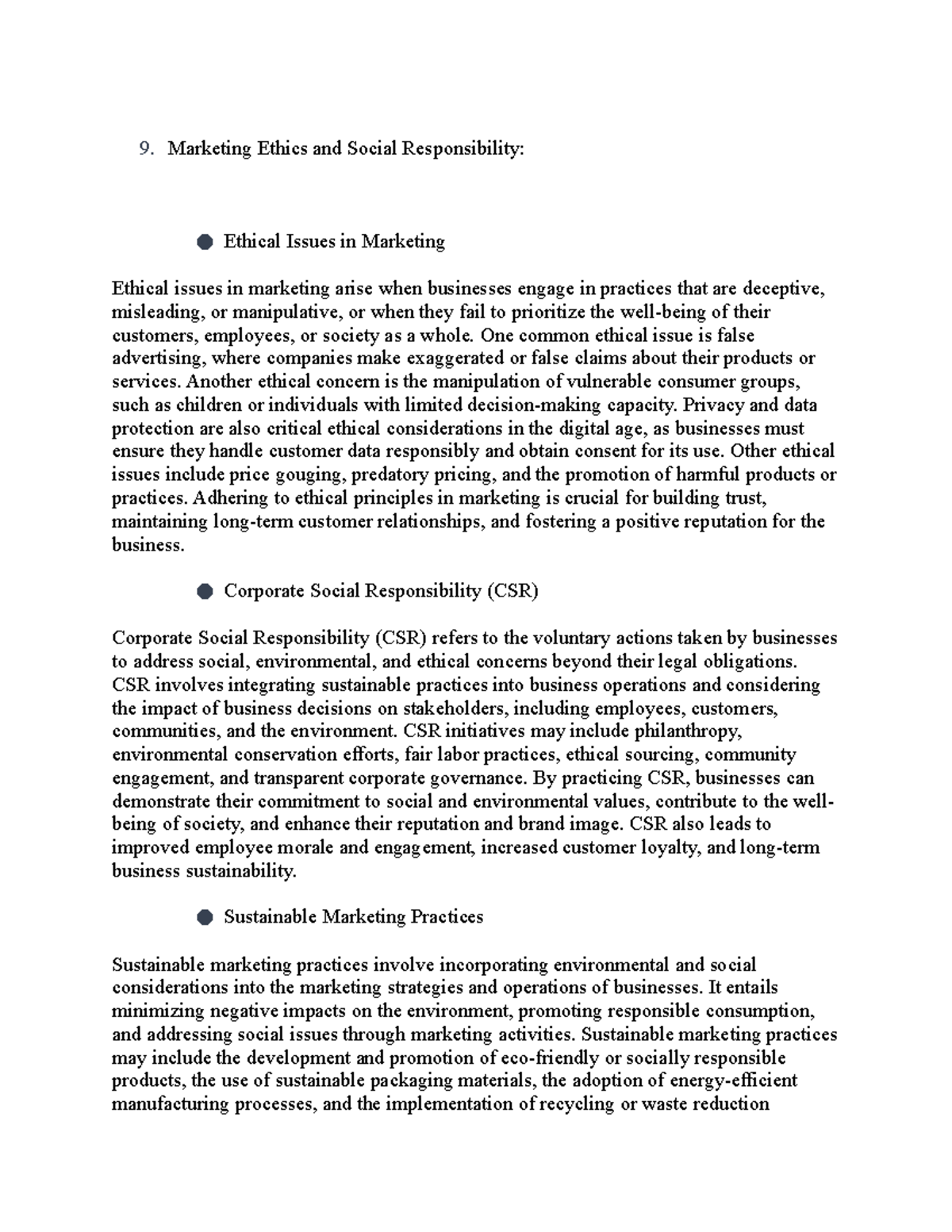 Untitled document-17 - 2023 notes - Marketing Ethics and Social ...
