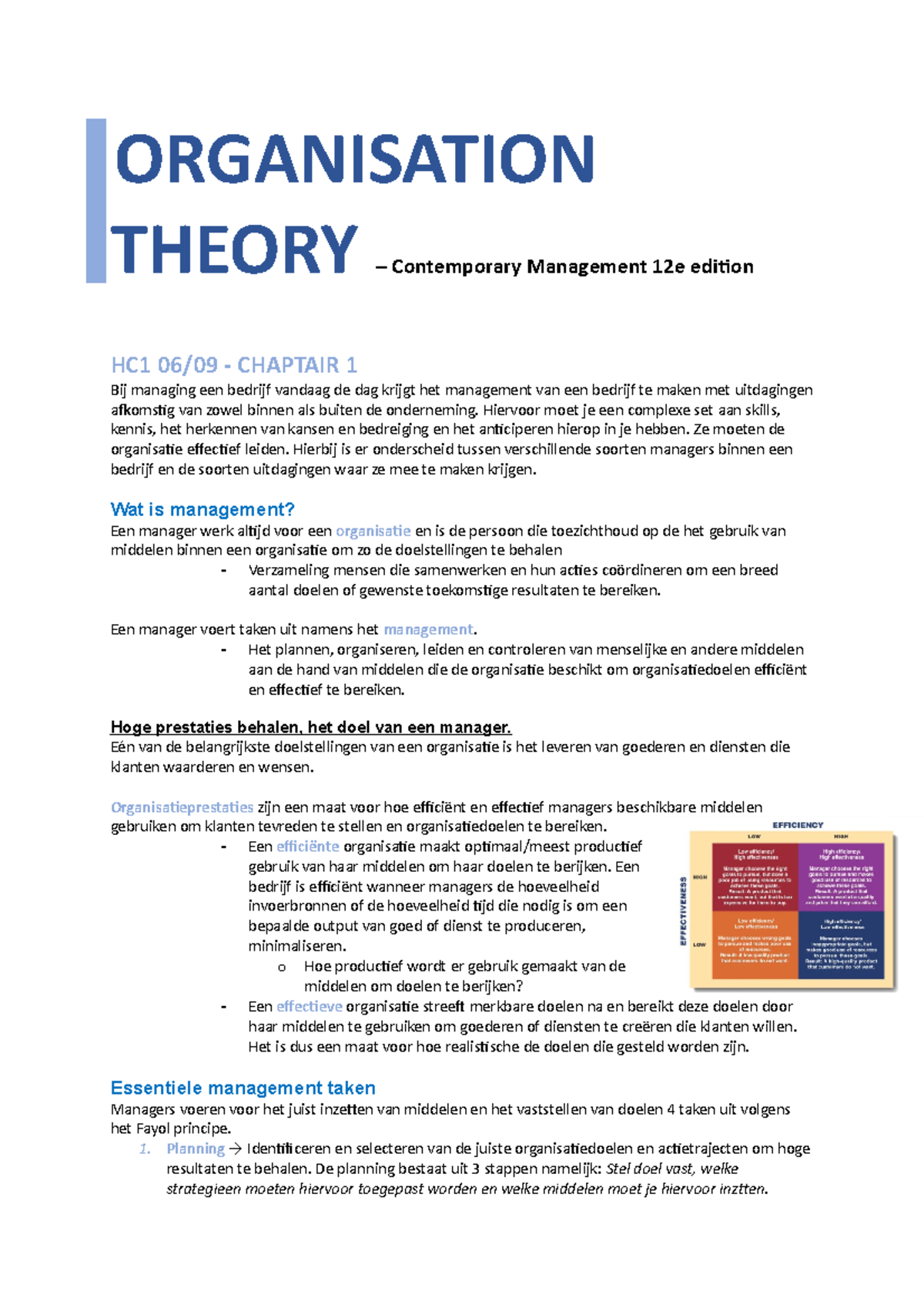 Organisation Theory sam - ORGANISATION THEORY – Contemporary Management ...