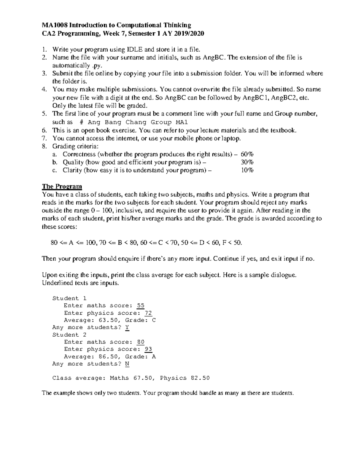Programming Assignment 1 C Ma1008 Introduction To Computational