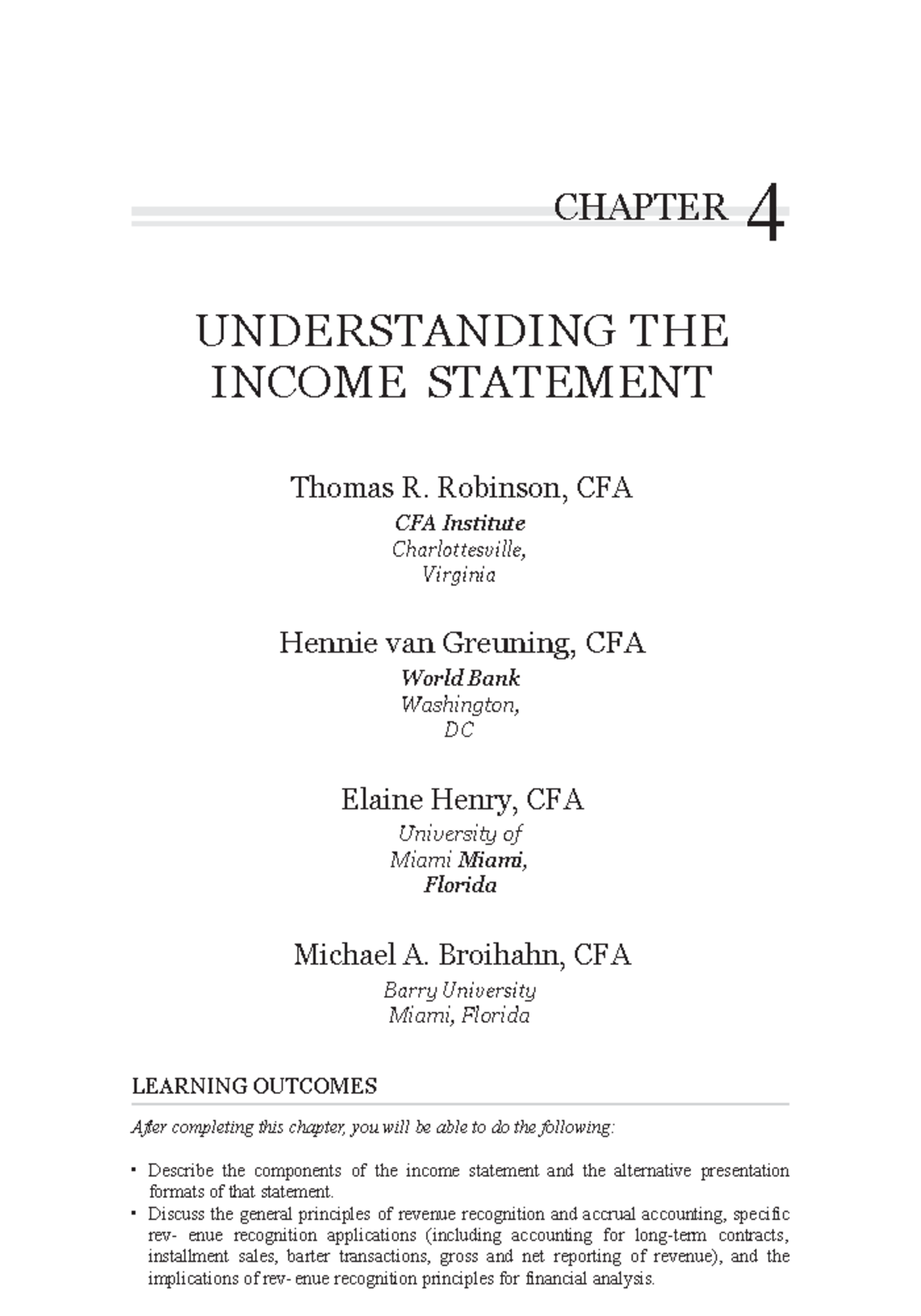 Chapter 4 Income statement - CHAPTER 4 UNDERSTANDING THE INCOME ...