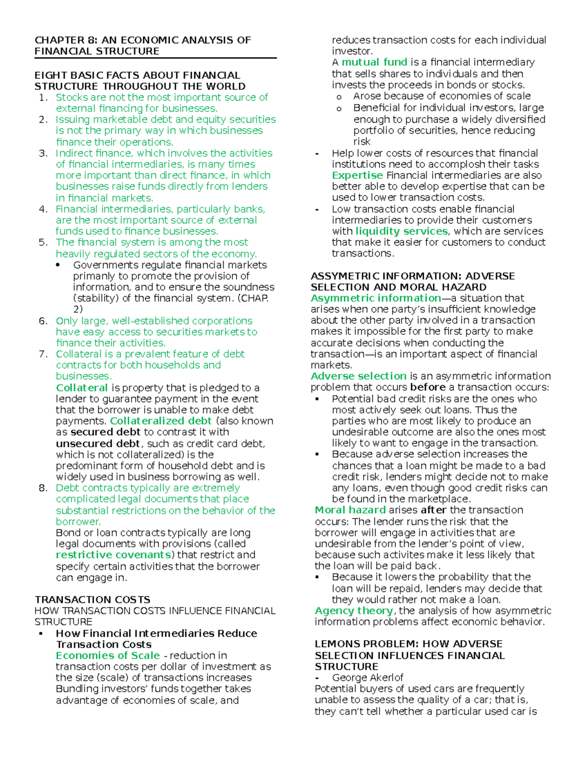 ECON 121 Chapter 8 - Mishkin-guided lecture - CHAPTER 8: AN ECONOMIC ...