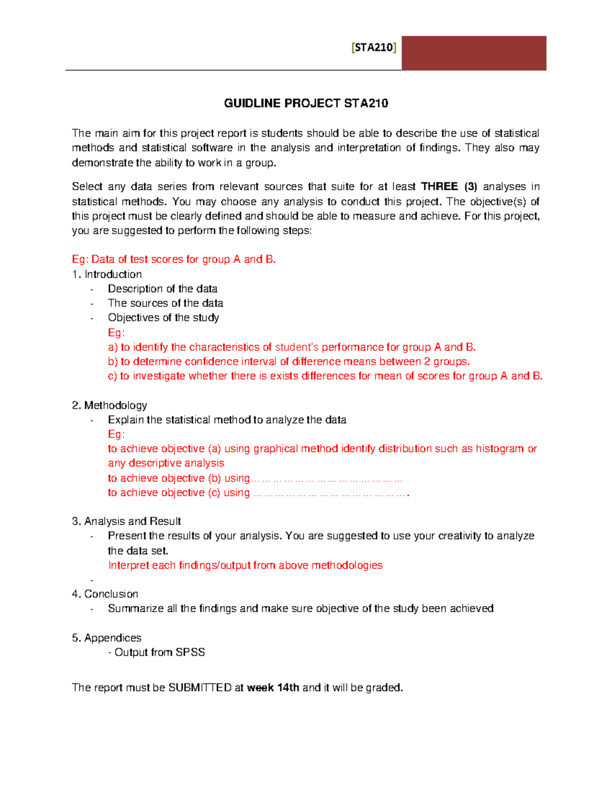 Guideline Project STA210 - [STA210] GUIDLINE PROJECT STA The main aim ...