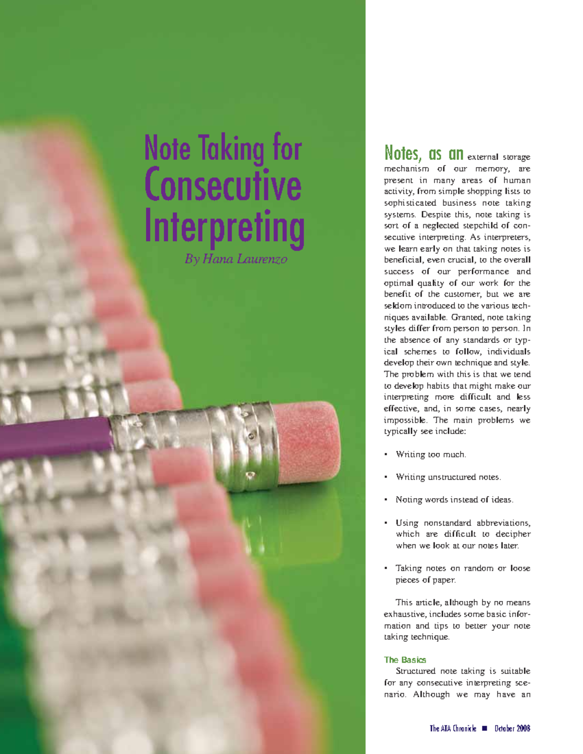 Sesión 4 Anexo 1 Note taking for consecutive interpreting by Hana ...