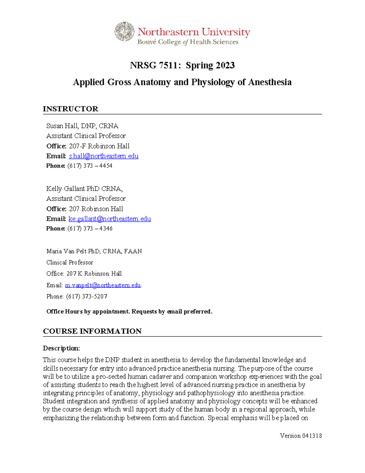 NRSG 7511- Spring 2024 - Canvas - NRSG 7511: Spring 2023 Applied Gross ...