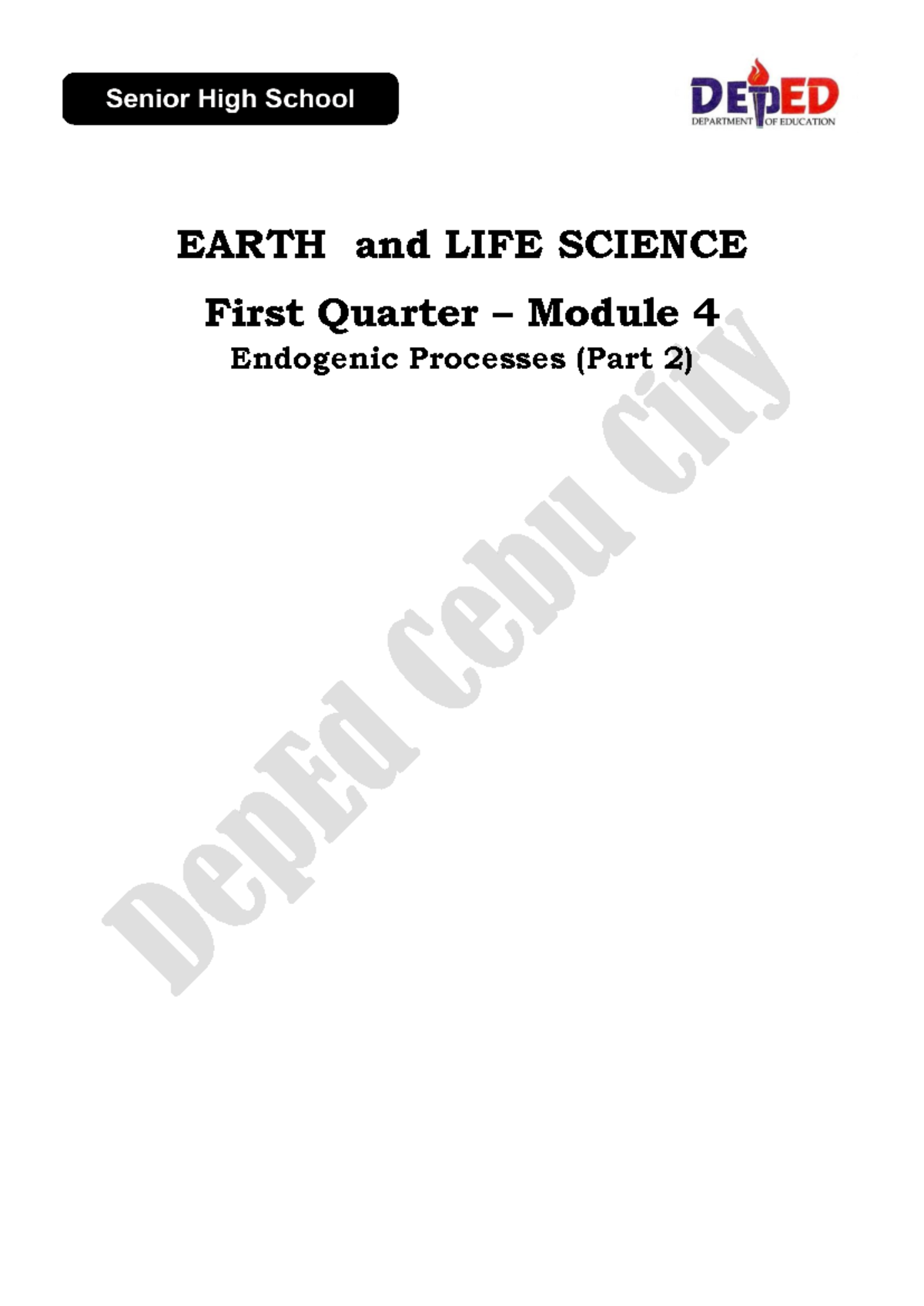 Q1-Module-4 - Module that help you learn more about science - EARTH and ...