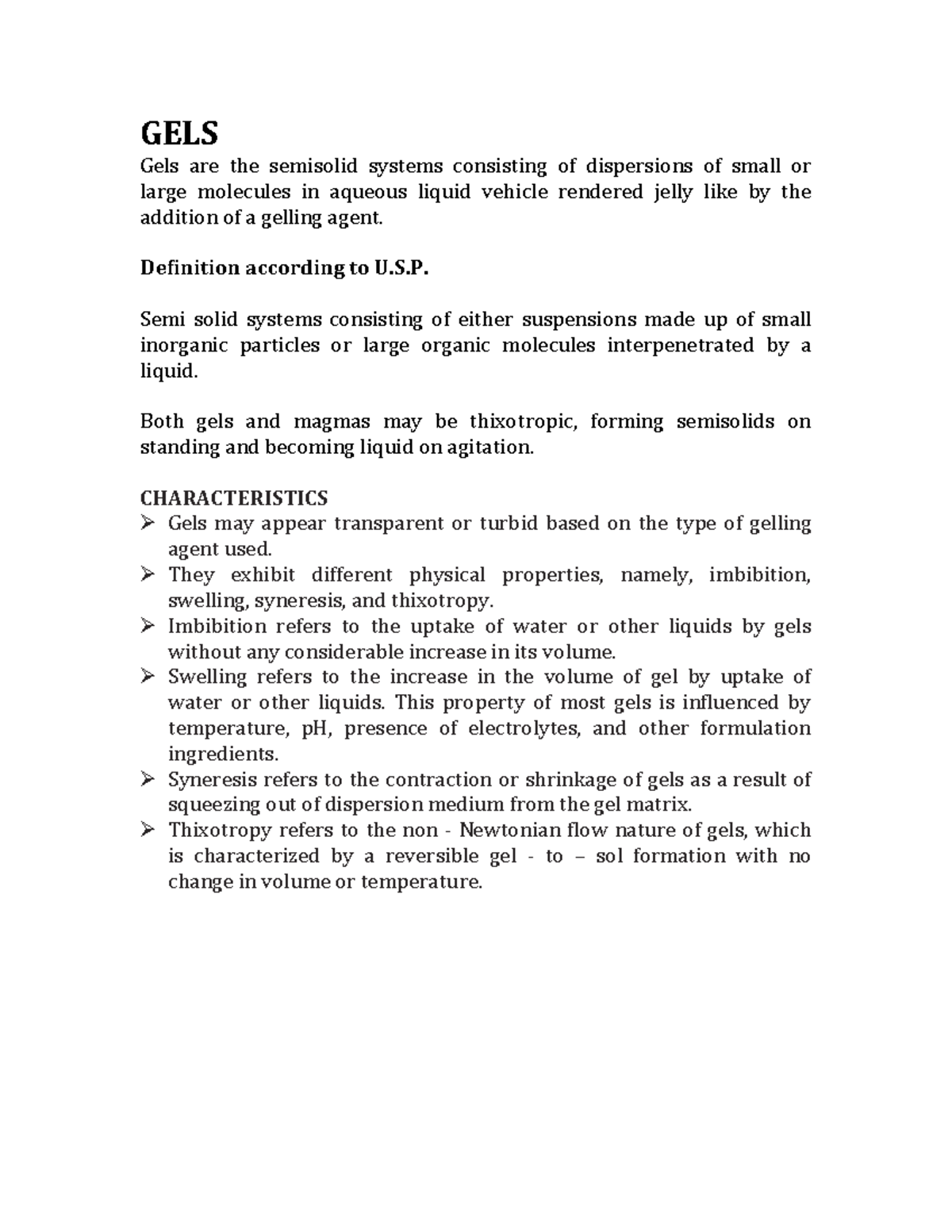 GELS pharmaceutics - GELS Gels are the semisolid systems consisting of ...