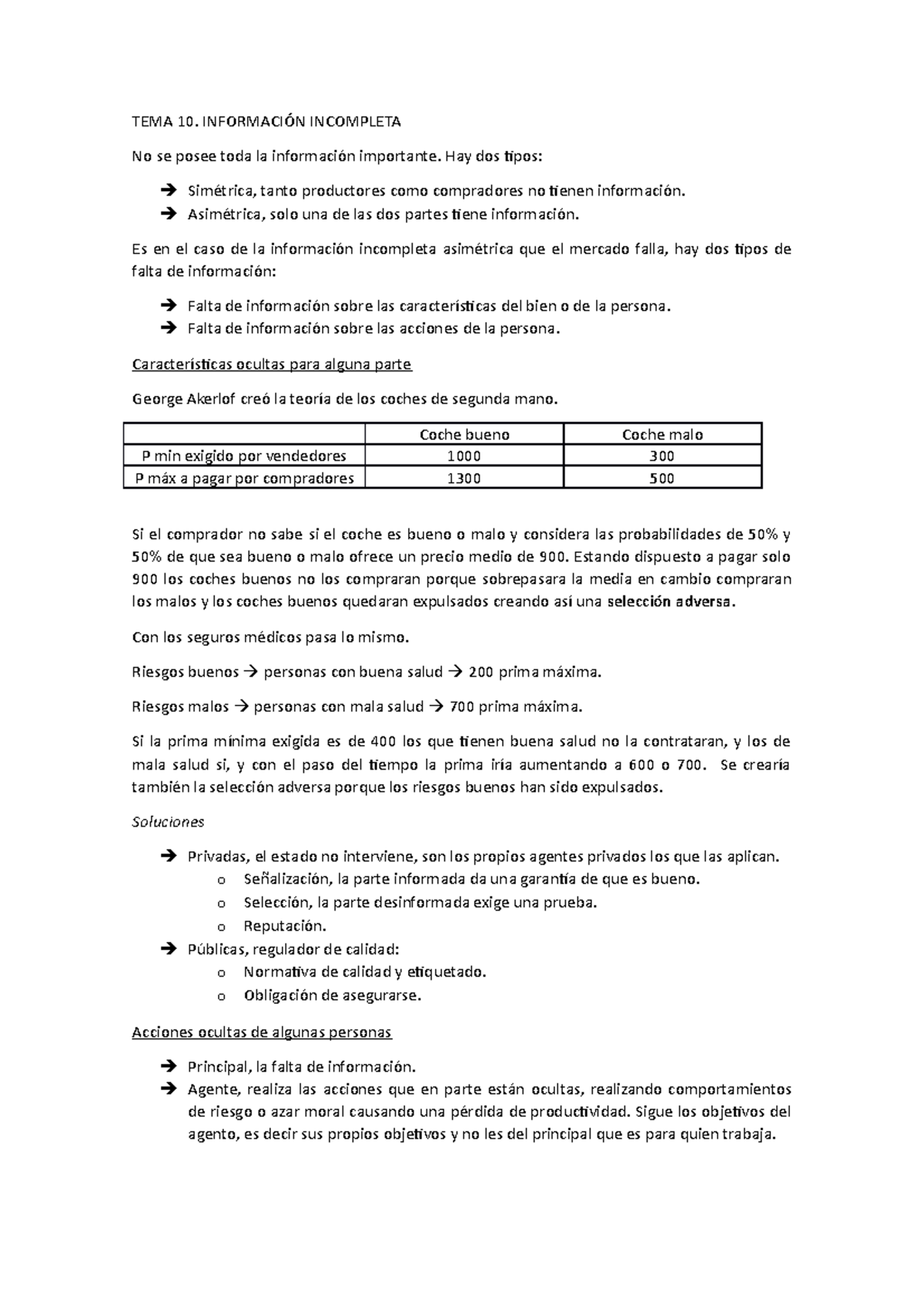 Tema 10. Información incompleta - TEMA 10. INFORMACIÓN INCOMPLETA No se ...
