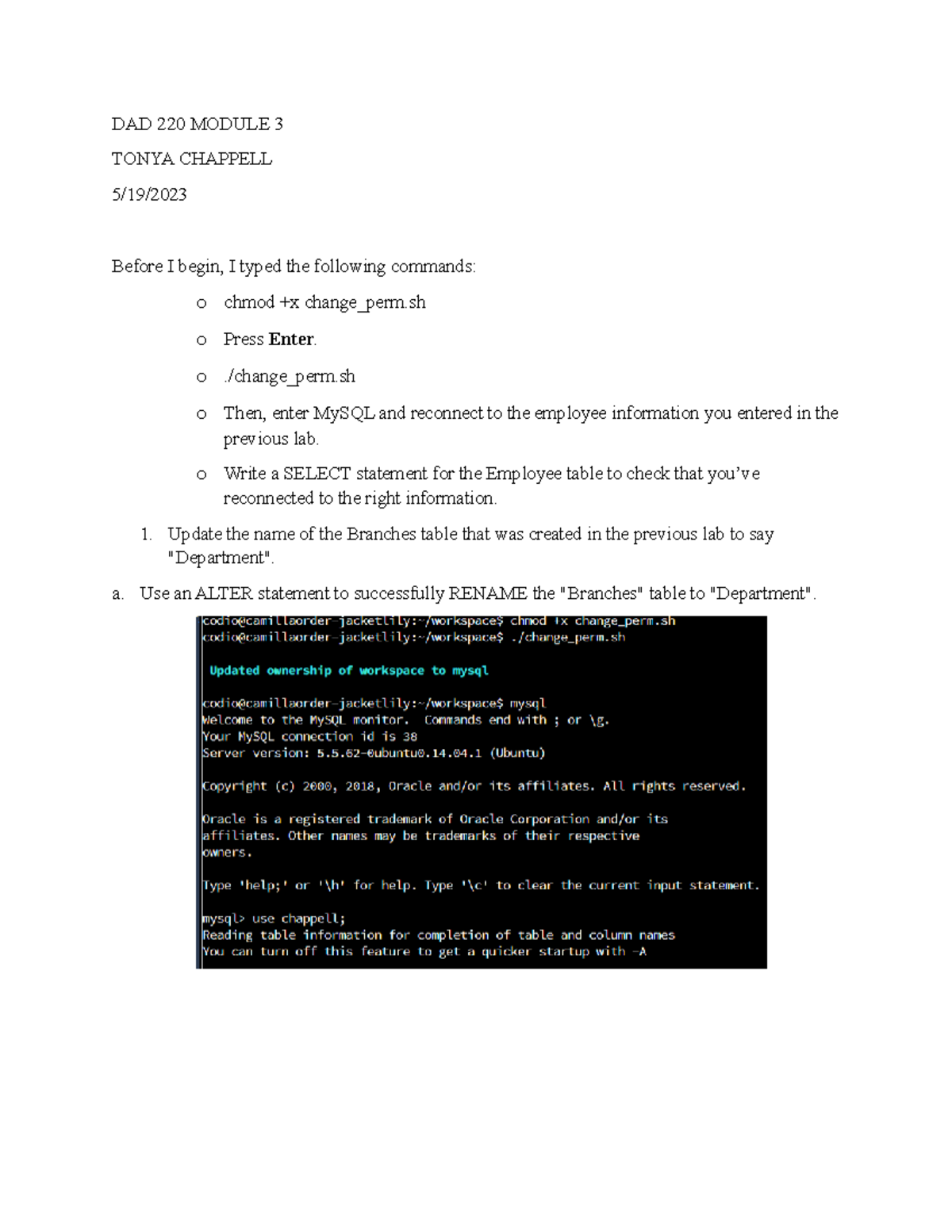 Module 3 Lab - DAD-220 - SNHU - Studocu