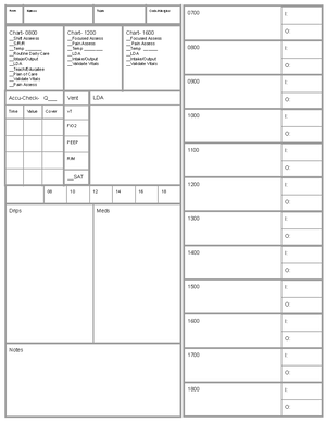 Editable ICU Report Sheet-2 per page 0700-1900 XCEL - Sheet 1 - Date ...