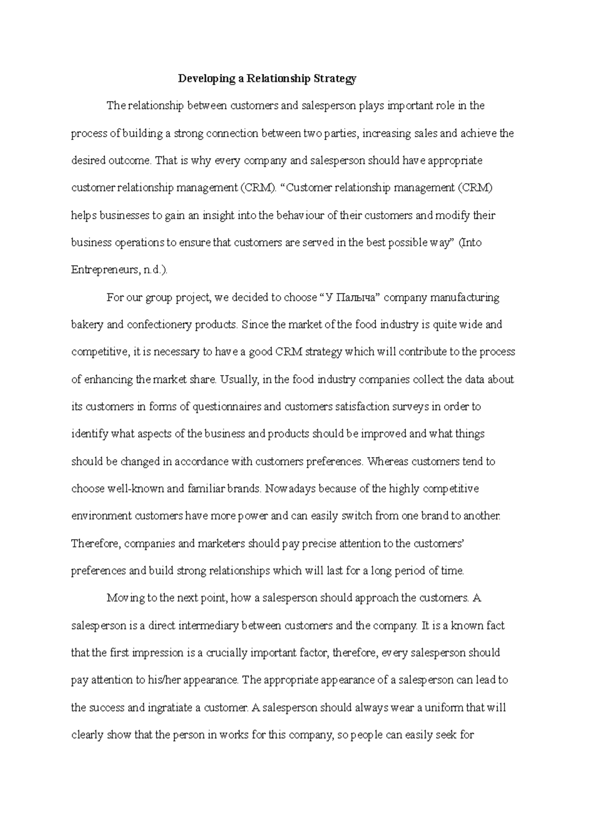 Developing a Relationship Strategy - That is why every company and ...