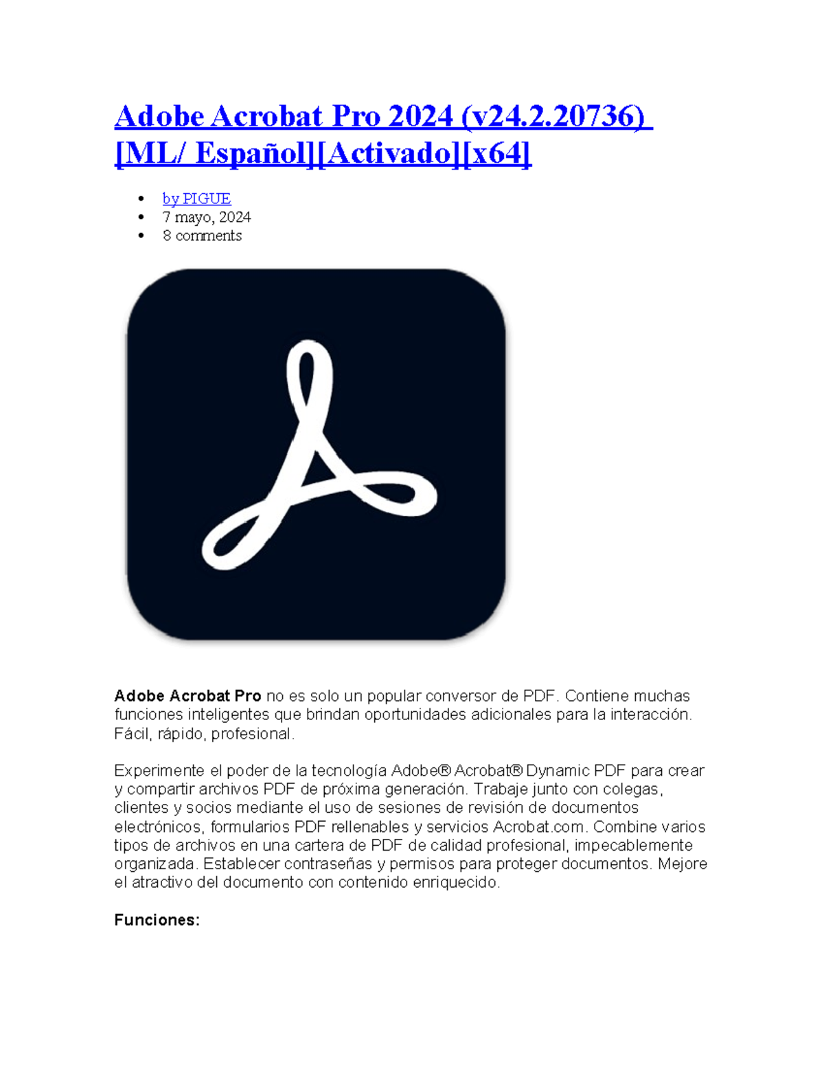 Adobe Acrobat Pro 2024 (v24.2.20736) [ML Español][Activado][x 64 ...