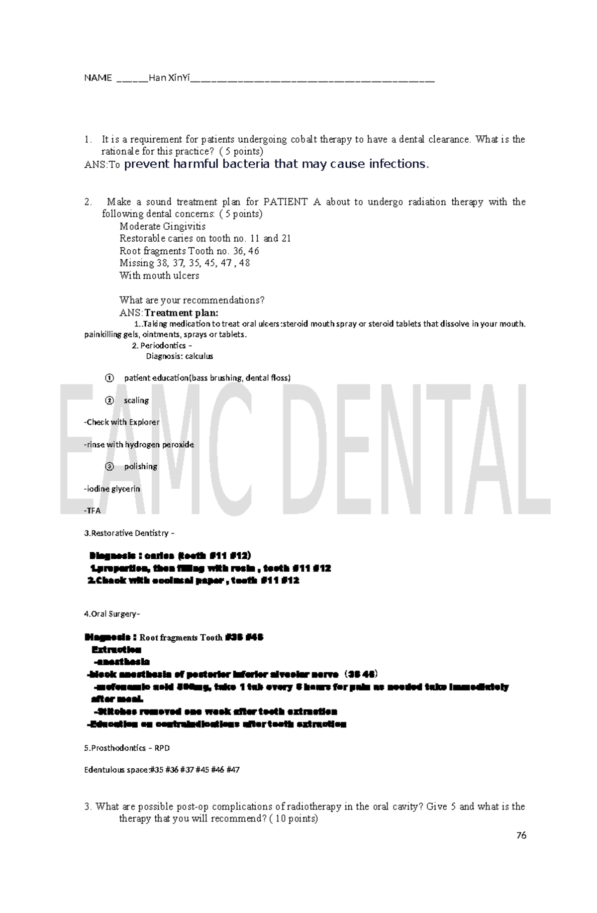 Cancer questions-Han Xin Yi - NAME Han XinYi ...