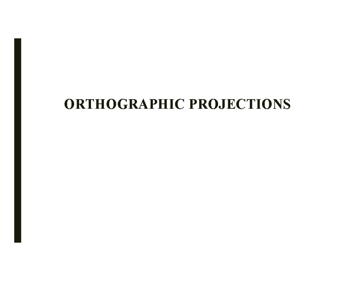 Orthographic- Projections - ####### Different Reference planes are ...