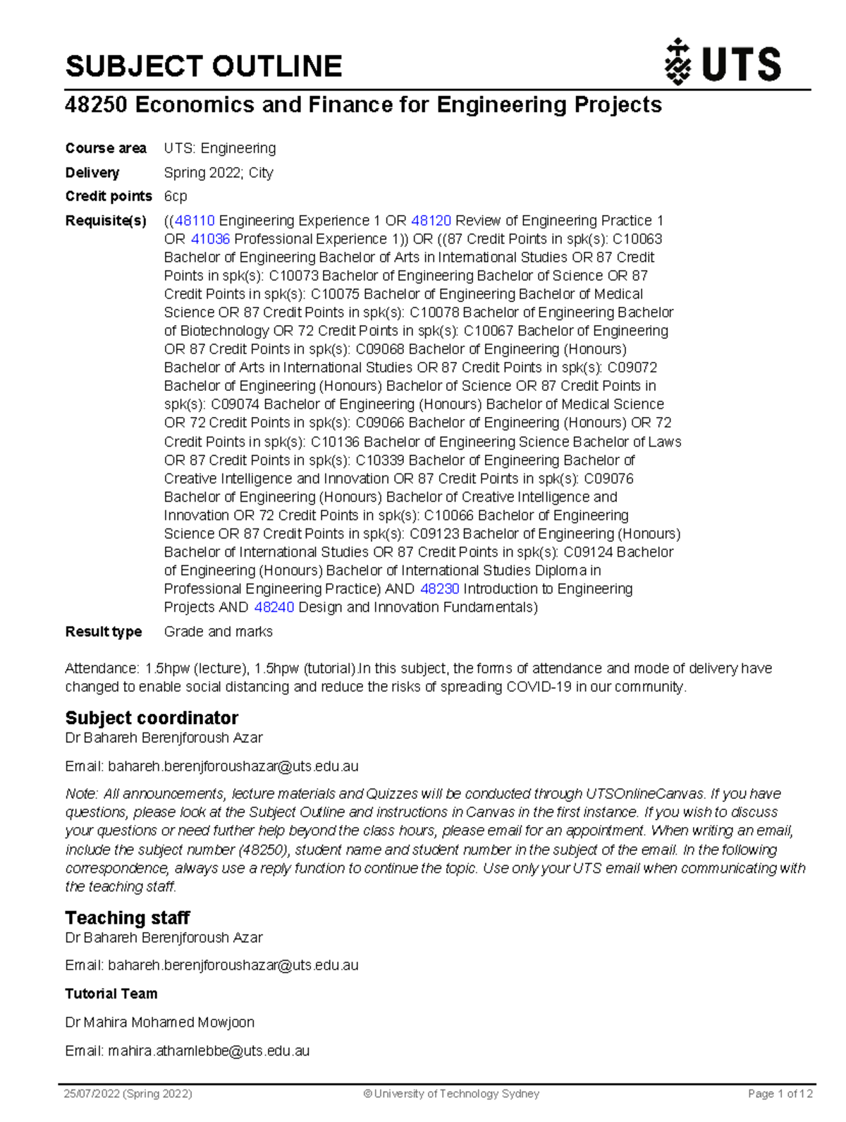 PDFs - Sub outline - SUBJECT OUTLINE 48250 Economics and Finance for ...
