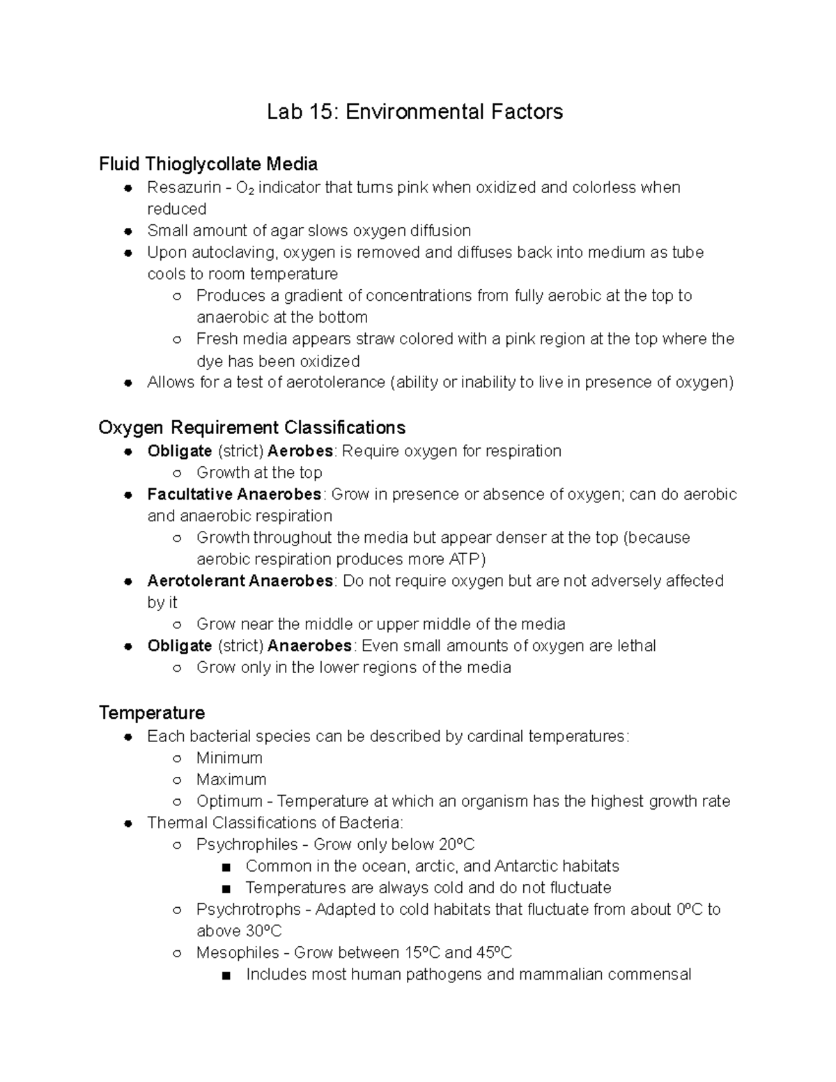 Lab 15 Environmental Factors - Lab 15: Environmental Factors Fluid ...