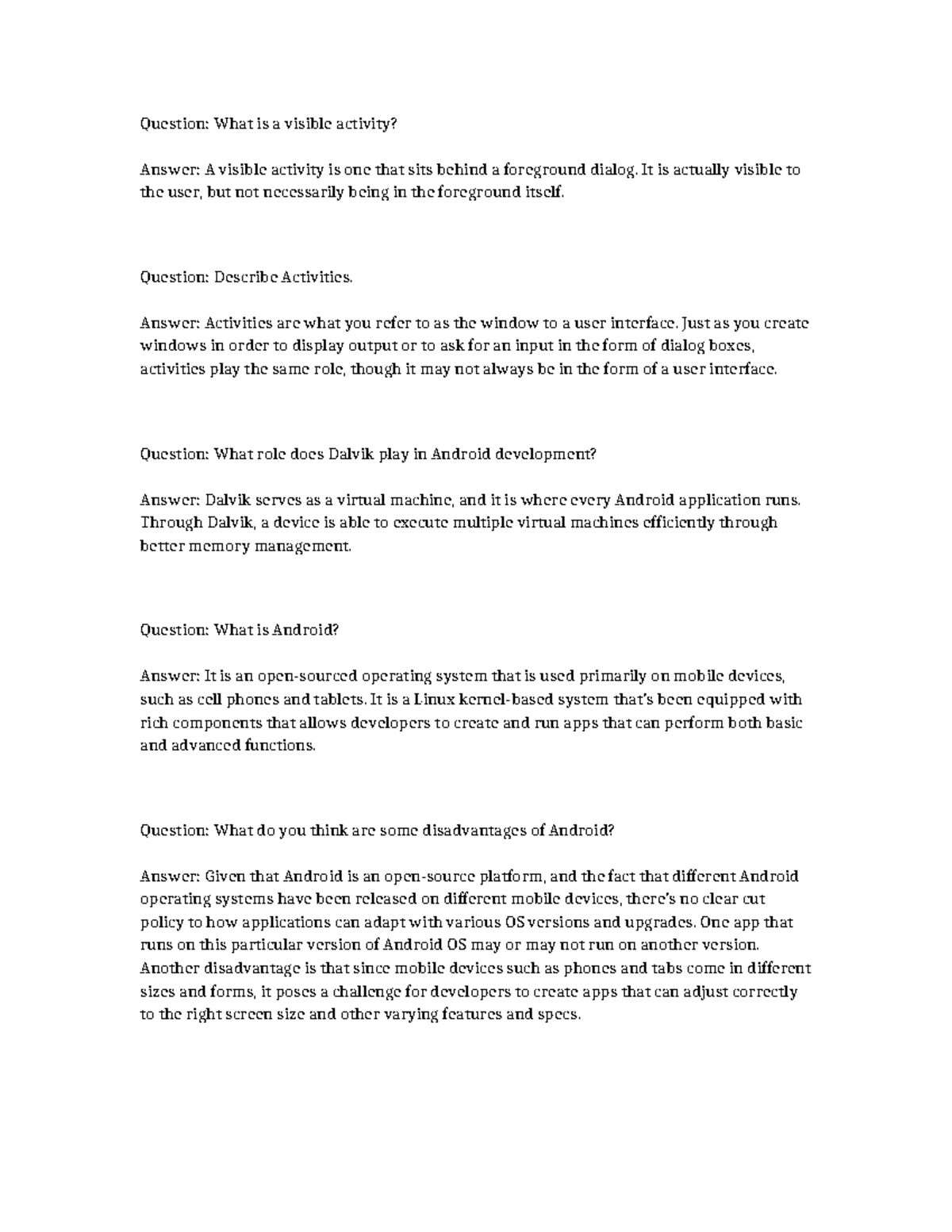 Recreantness taglia obligant - Question: What is a visible activity ...