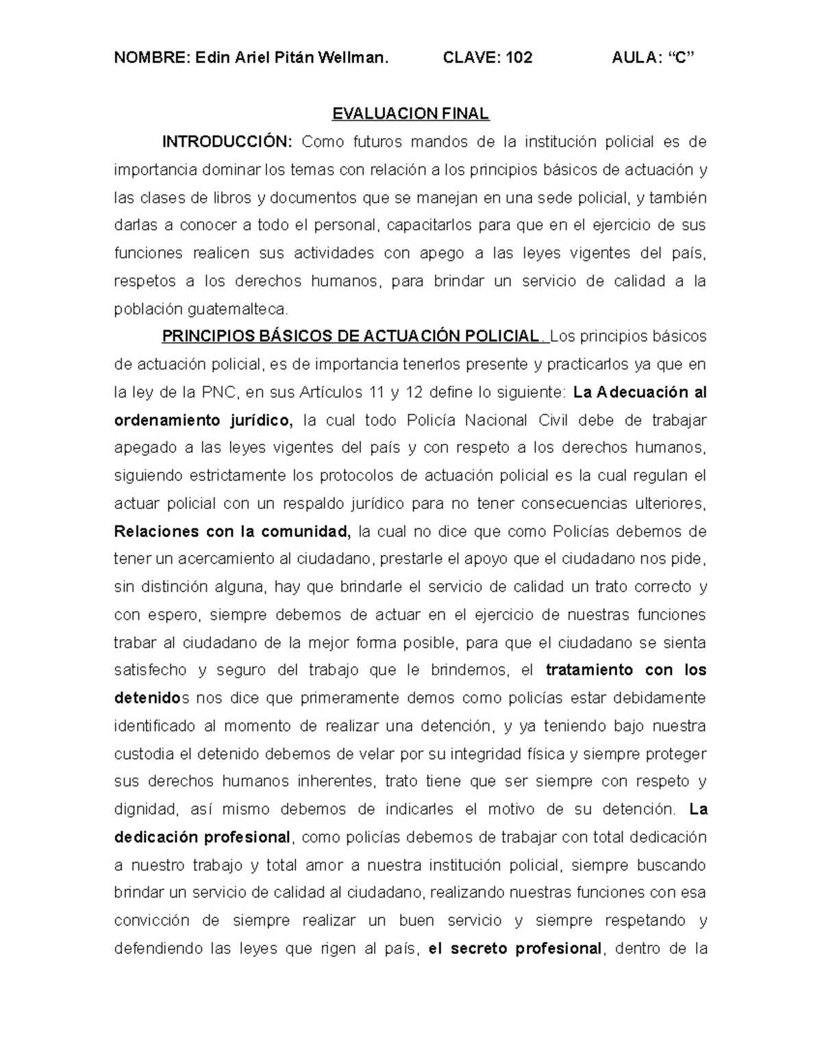 tipos de liderazgo existentes - NOMBRE: Edin Ariel Pitán Wellman. CLAVE ...