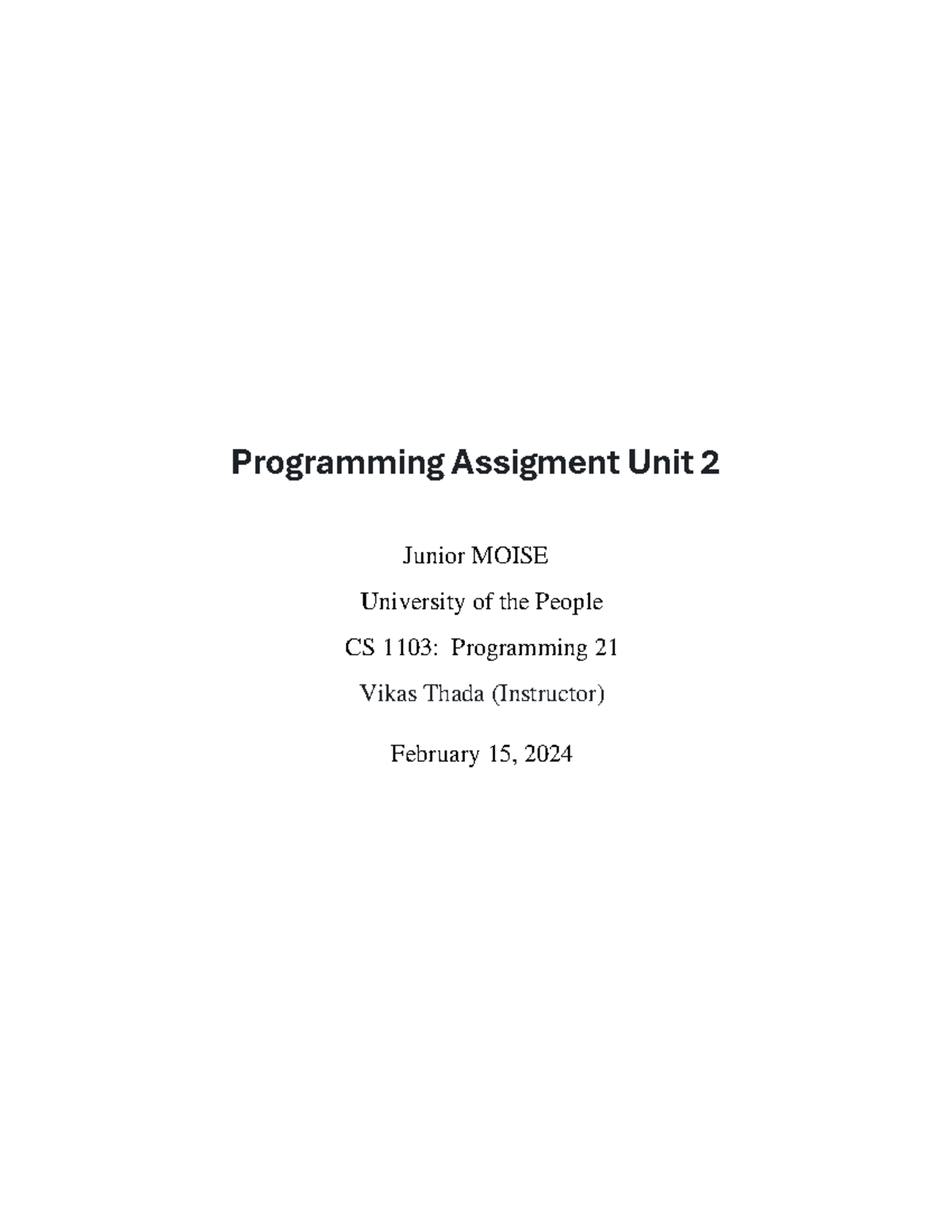 Programming Assigment Unit 2 Project Folder Structure First Ensure Your Project Has This