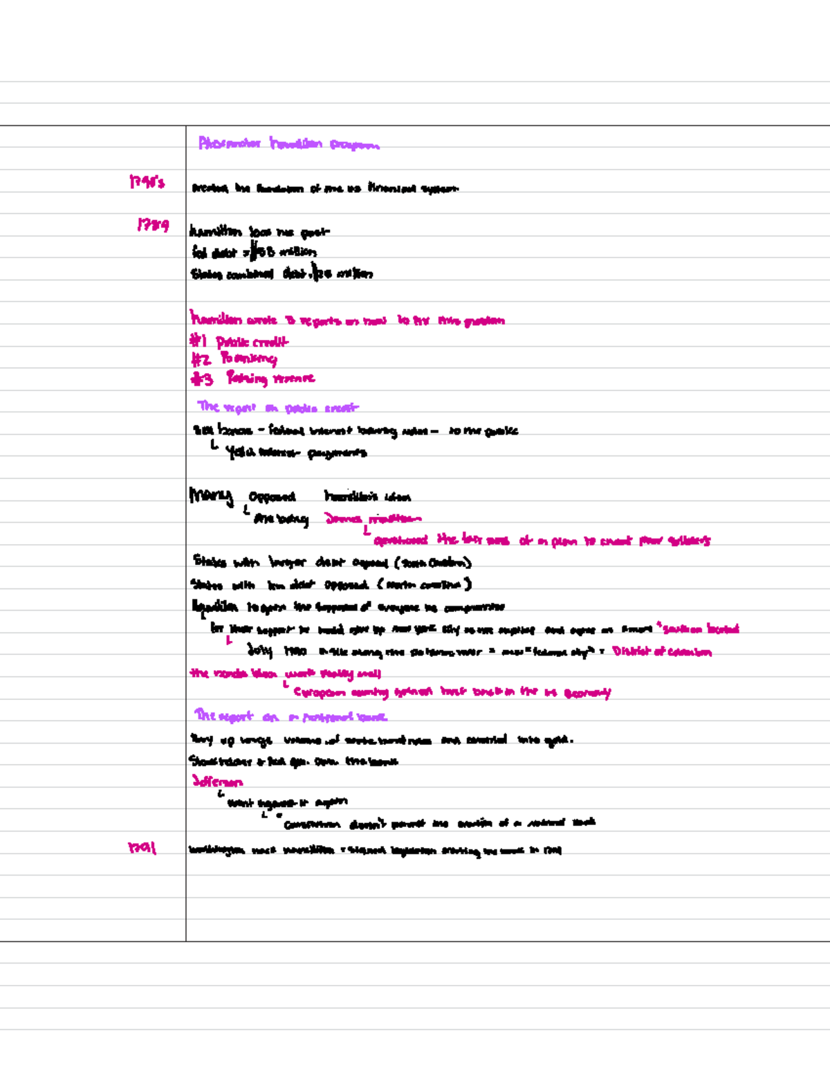 Alexander Hamilton - 1789 hamilton took his post fed debt =# 53 million ...