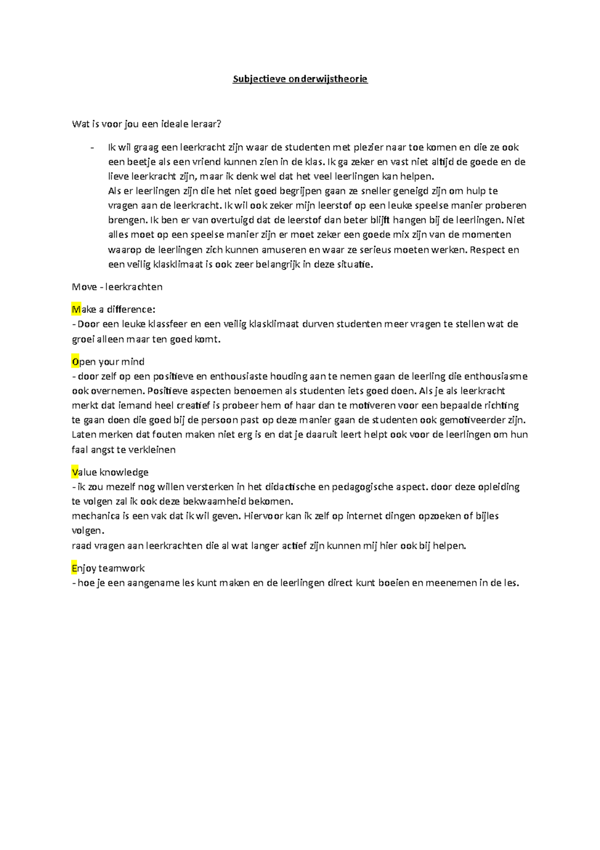 2. Subjectieve onderwijstheorie - Subjectieve onderwijstheorie Wat is ...