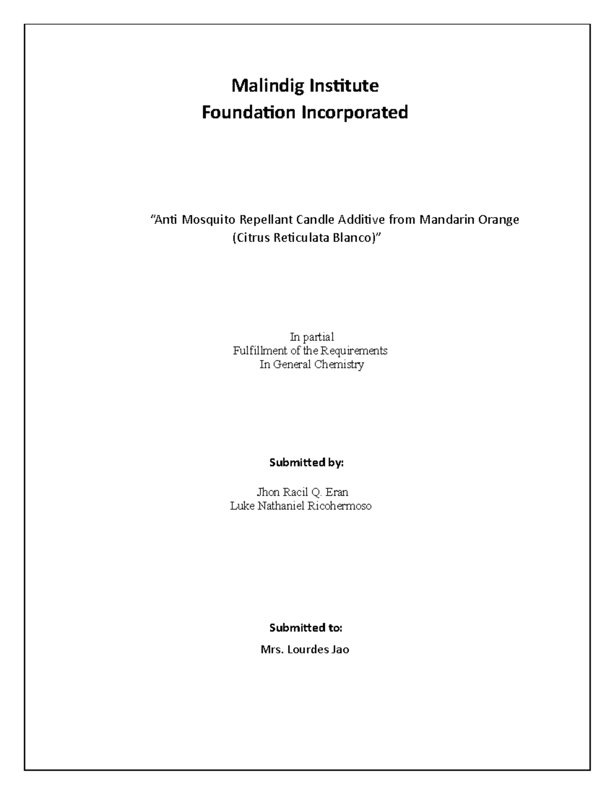 Racel - yesssssssss................ - Malindig Institute Foundation ...