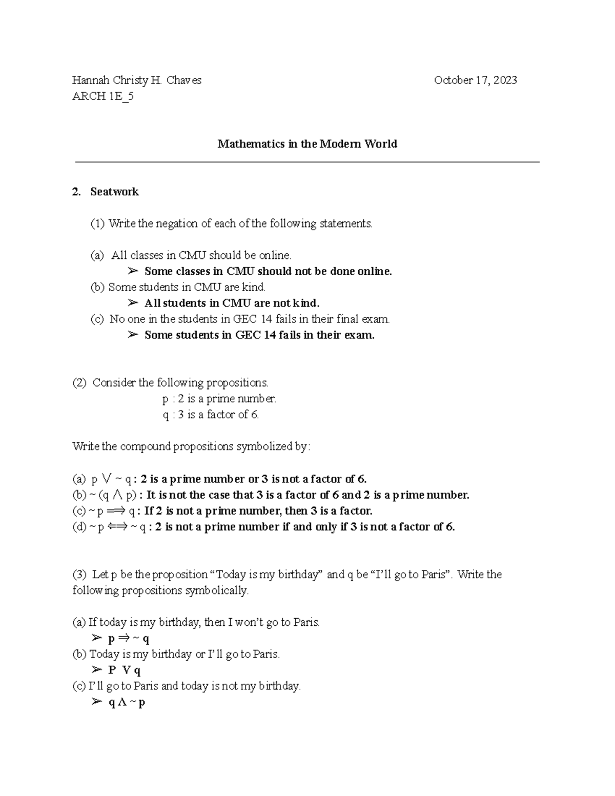 Chapter 2 Logic 2 - lecture - Hannah Christy H. Chaves October 17, 2023 ...