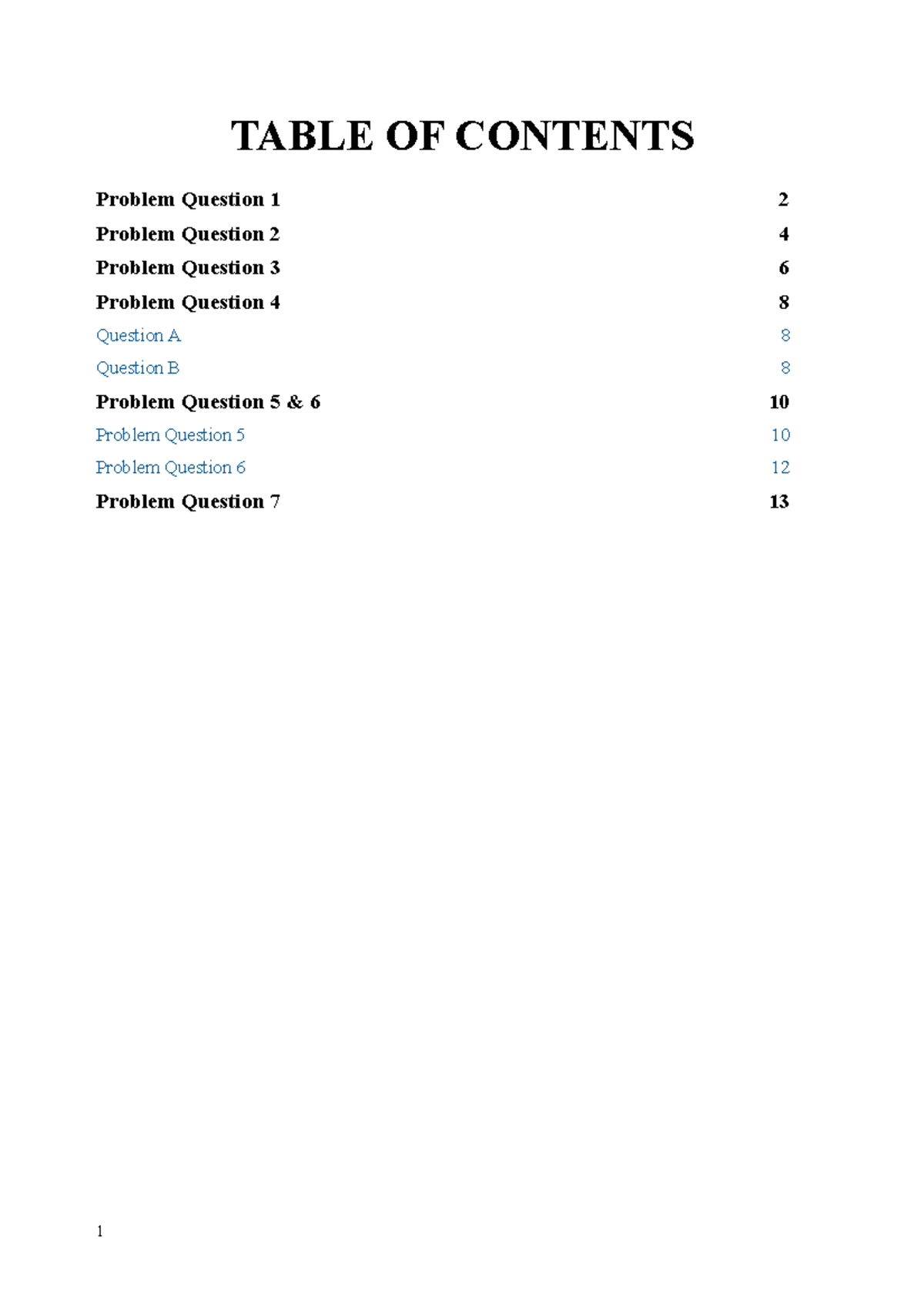 Problem Questions Constitutional Law - TABLE OF CONTENTS Problem Question 1 2 Problem Question 2 ...
