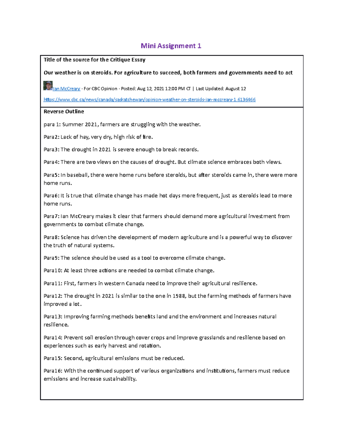 Mini Assignment 1 - This is a paragraph analysis task done before ...
