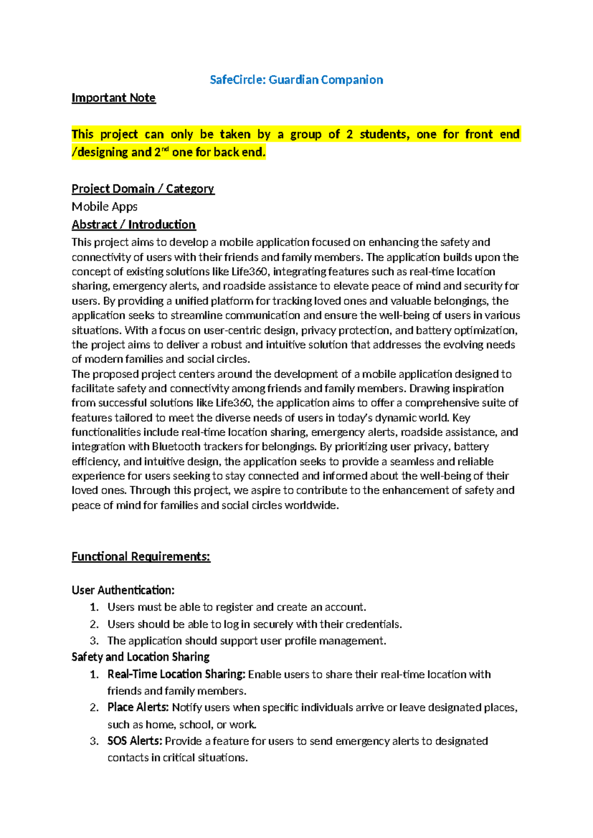 Req-Safe Circle Guardian Companion - SafeCircle: Guardian Companion ...
