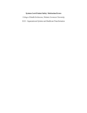 D221 paper - task 1 - Practice Improvement Plan Proposal - Fall ...