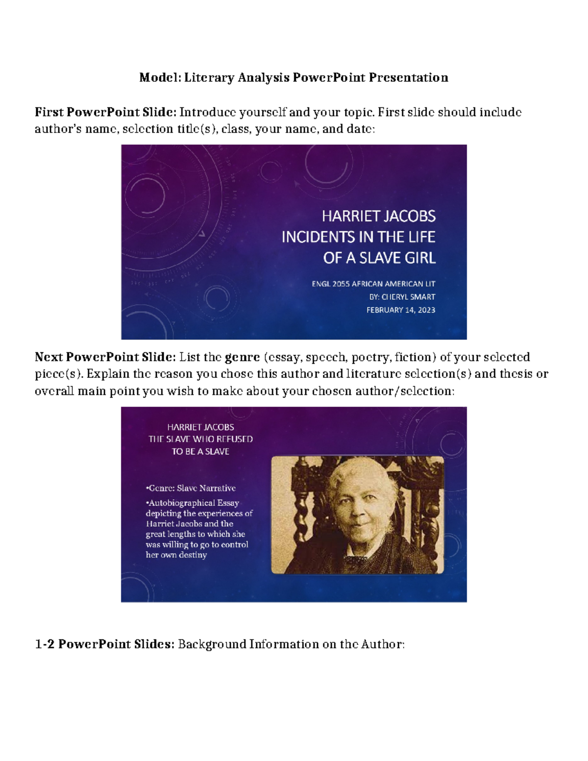 ENGL2055.Lit Analysis Guide (1) - Model: Literary Analysis PowerPoint ...