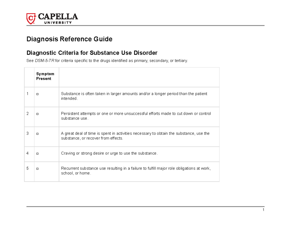 Cf diagnosis reference guide - Diagnosis Reference Guide Diagnostic ...