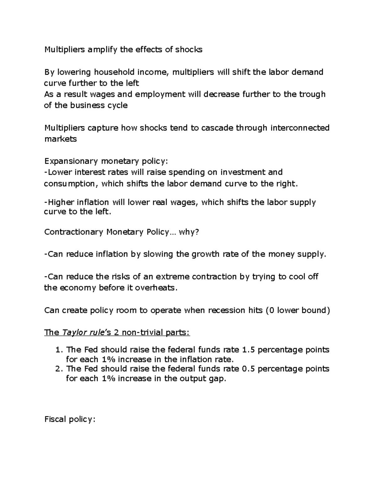 Macro 2 2 Lecture Notes From First Semester 2022 With Bentley Coffee As A Professor Tests
