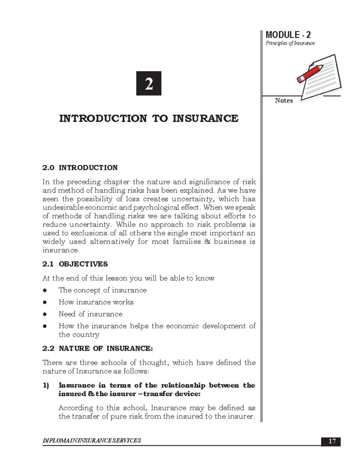 Introduction to insurance - MODULE - 2 Principles of Insurance Notes 17 ...