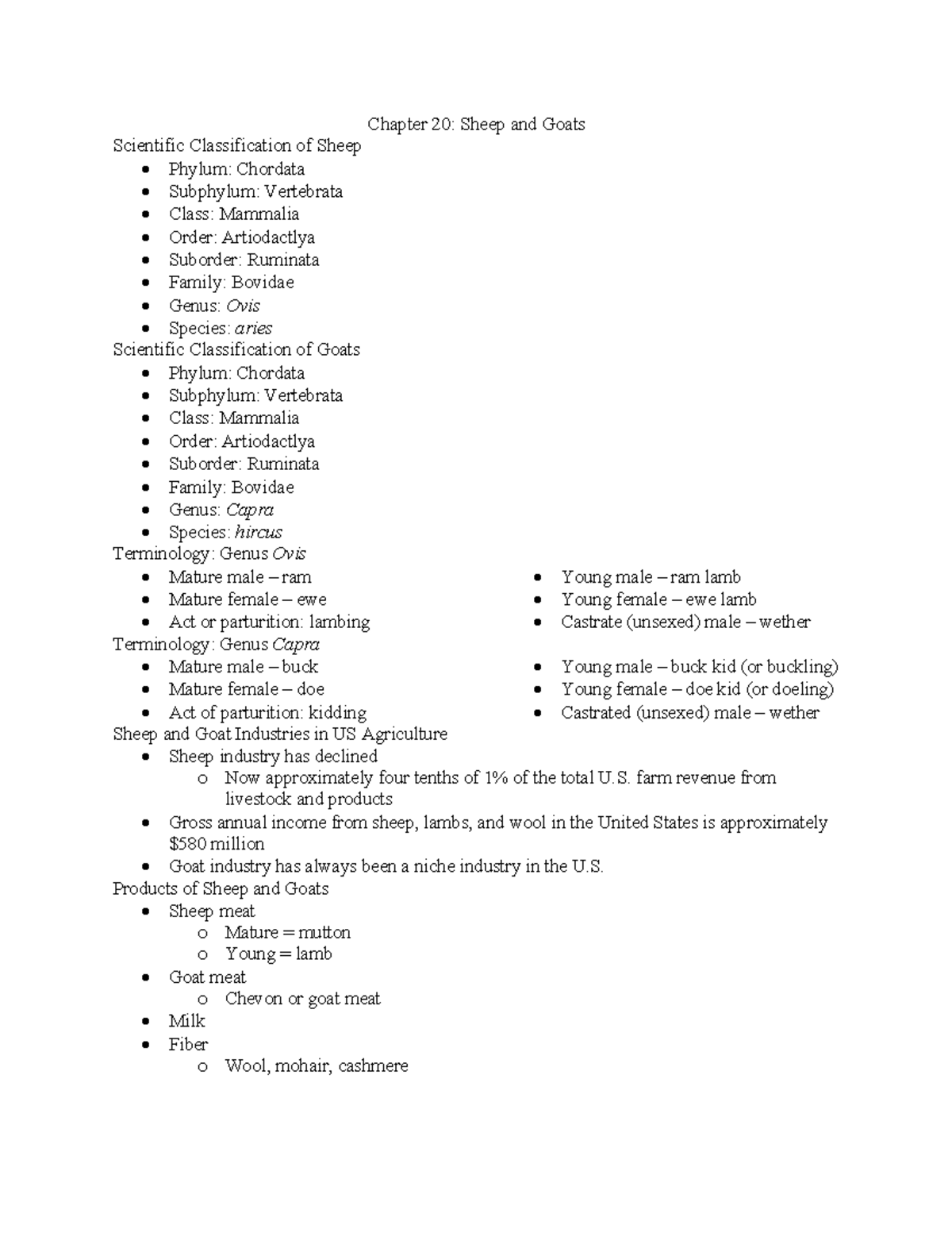 Animal Science Chapter 20 - Chapter 20: Sheep and Goats Scientific ...