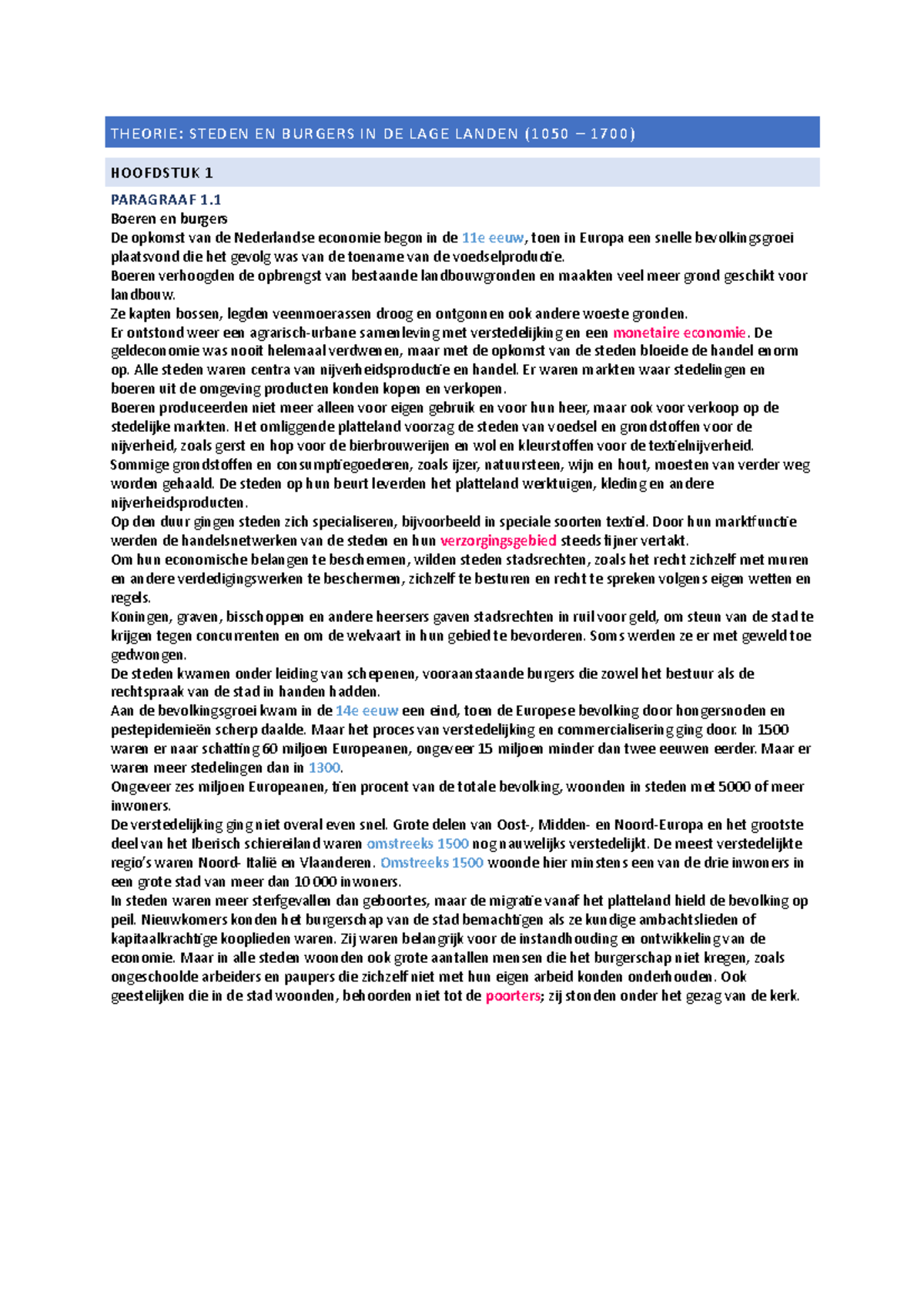 Geschiedenis boek Historische context Nederland - THEORIE: STEDEN EN ...