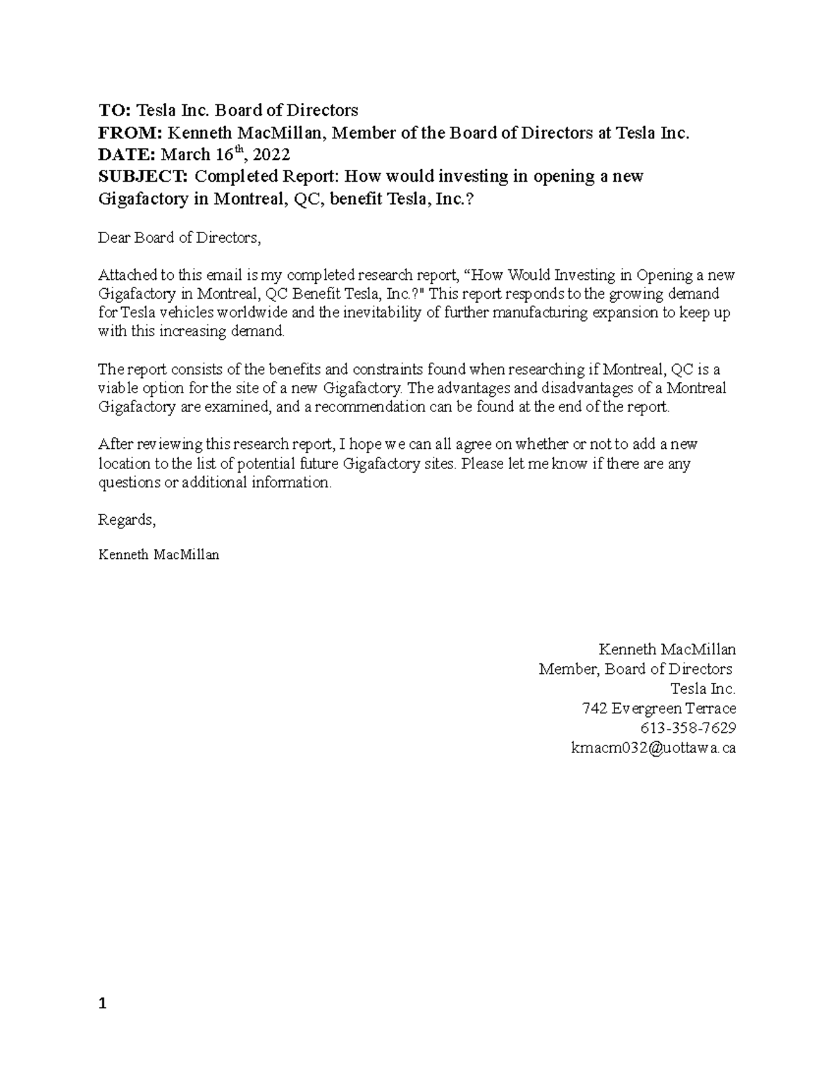 Final Project: Formal Research Report - ENG1131 - uOttawa - Studocu