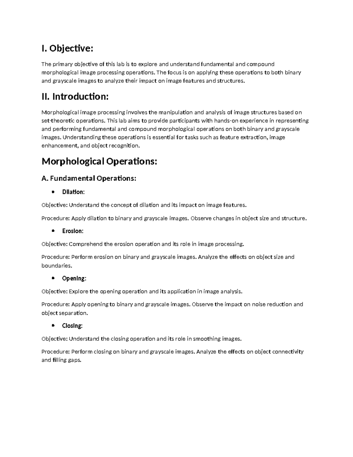 LAB13 - Lab Manual - I. Objective: The primary objective of this lab is ...