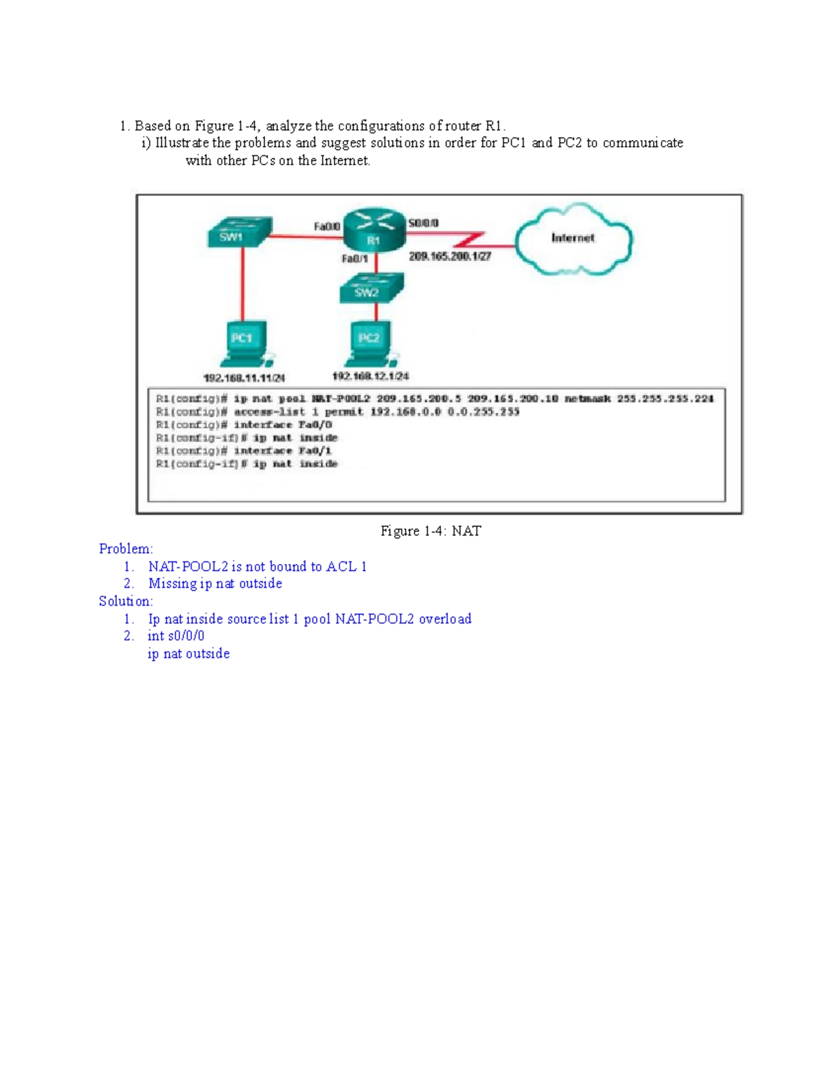 Tutorial 5 NAT - BMIT3084 - Based on Figure 1-4, analyze the ...