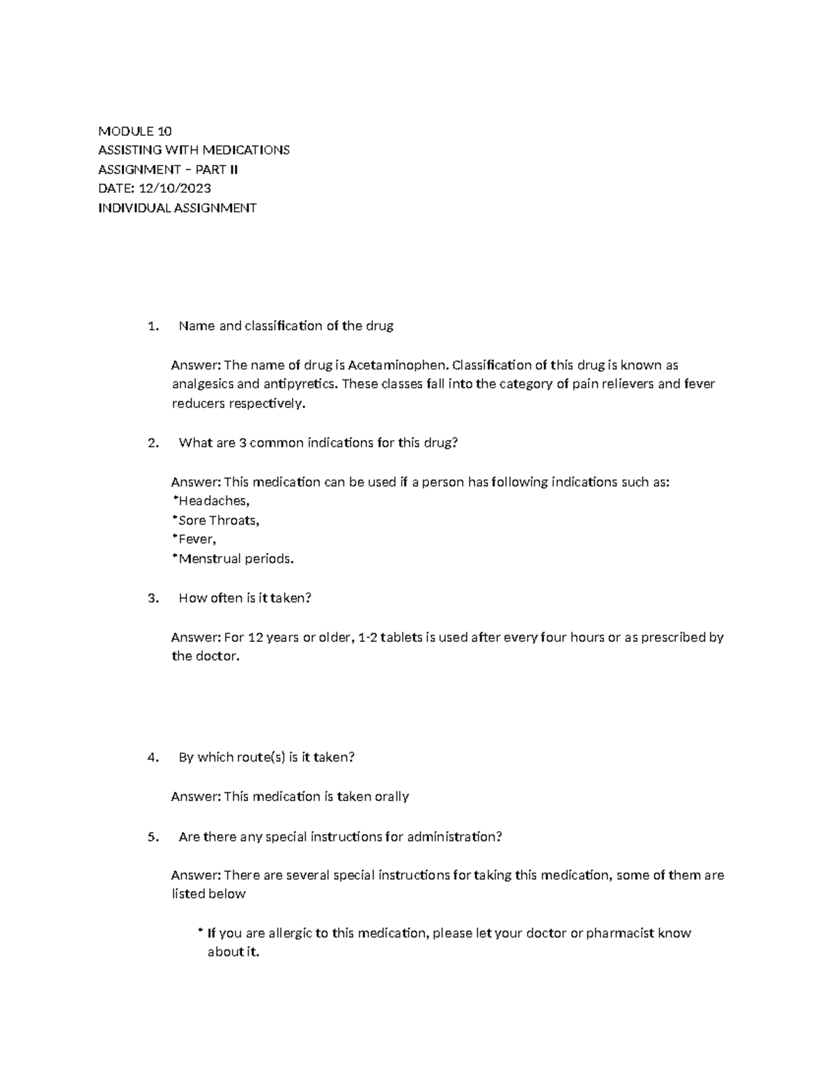 Assisting WITH Medication - MODULE 10 ASSISTING WITH MEDICATIONS ...
